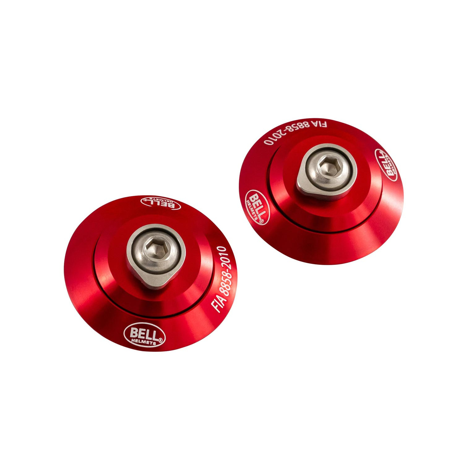 Klipsy do HANS/Hybrid Bell czerwone (2100005) - TopRacingShop