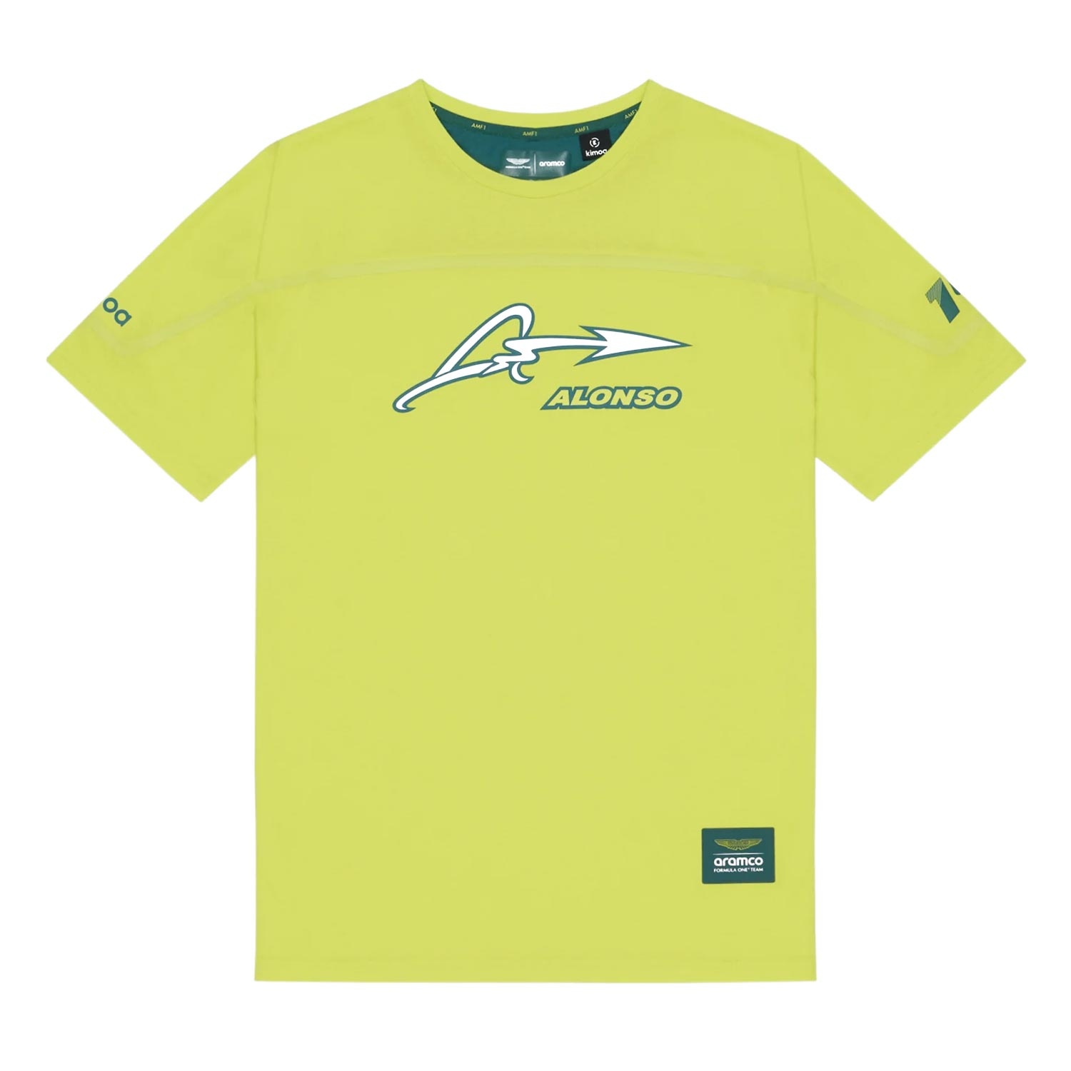 T-shirt męski limonkowy Band Alonso Kimoa Aston Martin F1 2024 od Aston ...